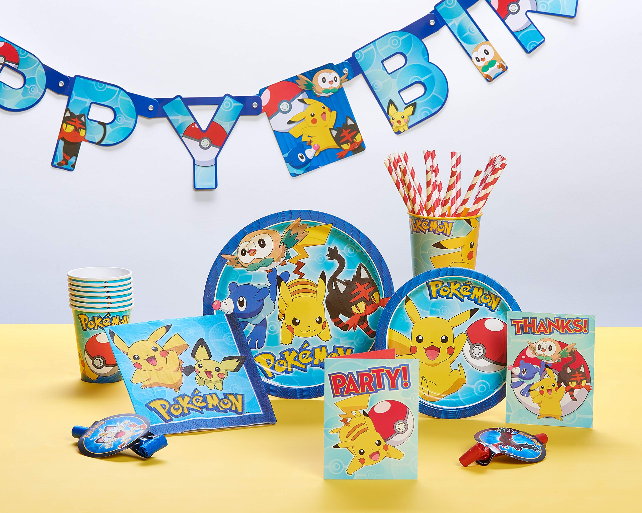 American Greetings Pokemon Party Supplies, Paper Dinner Plates (8-Count)