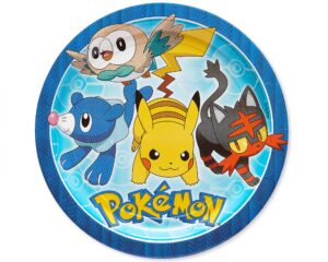 american greetings pokemon party supplies, paper dinner plates (8-count)