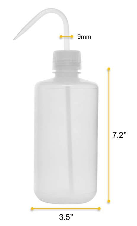 EISCO Extra Large Wash Bottle, Premium LDPE Plastic, 33.8oz (1000mL/1L) Capacity, Squeeze Bottle