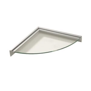 wallscapes essentials 12-inch corner clear glass shelf kit