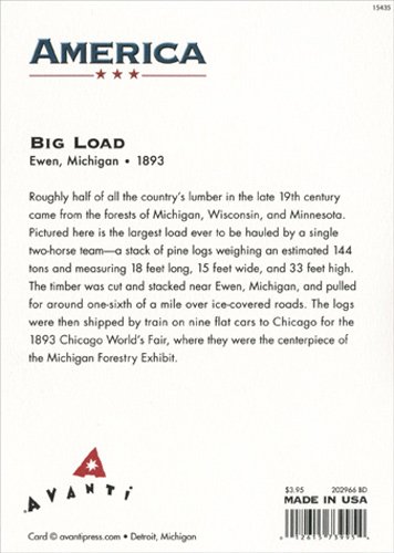 Loggers Big Load - Avanti America Collection Birthday Card