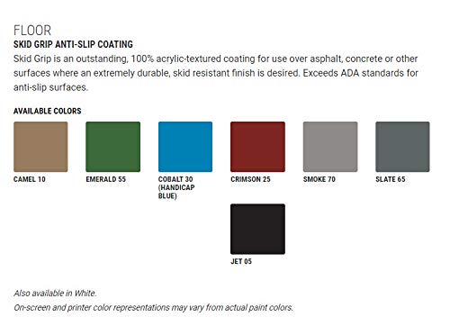 FIXALL Skid Grip Anti-Slip Coating, 1 Gallon, Jet, Exceeds ADA Standards, Ideal for Safety Areas, Slip-Resistant Pavement, Cement & Concrete Paint