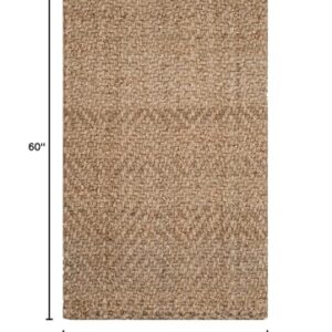 SAFAVIEH Natural Fiber Collection Accent Rug - 3' x 5', Natural, Handmade Jute, Ideal for High Traffic Areas in Entryway, Living Room, Bedroom (NF265A)