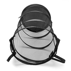 Camco Pop Collapsible Mesh Hamper Basket with Handles-Easy to Store and Clean, Perfect for Travel, Dorms, and More, Minimizes Moisture Caused Laundry Odors-Black (51977)