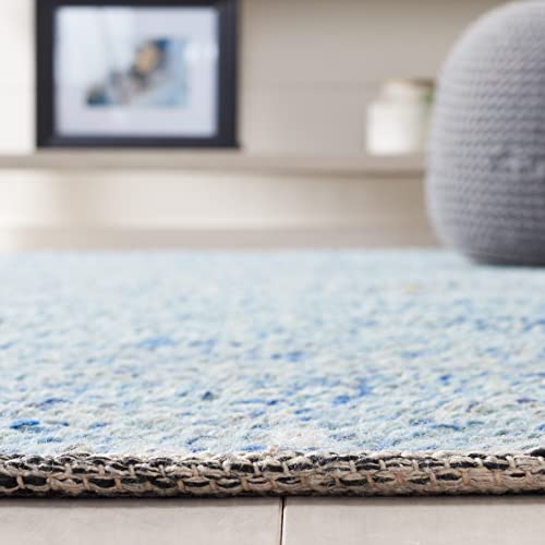 SAFAVIEH Natura Collection Area Rug - 9' x 12', Blue, Handmade Wool, Ideal for High Traffic Areas in Living Room, Bedroom (NAT503B)