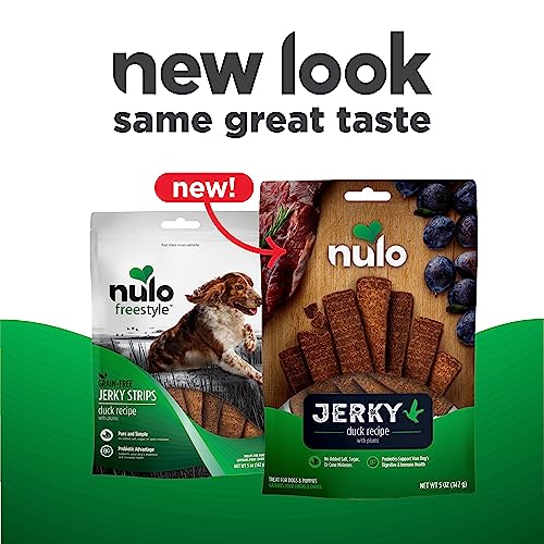 Nulo Premium Jerky Strips Dog Treats, Grain-Free High Protein Jerky Strips made with BC30 Probiotic to Support Digestive & Immune Health