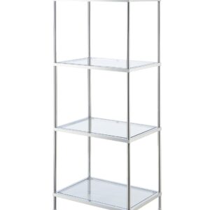 Convenience Concepts Royal Crest 4 Tier Tower, Chrome / Glass