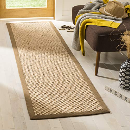 SAFAVIEH Natural Fiber Collection Runner Rug - 2'6" x 12', Natural, Sisal Design, Easy Care, Ideal for High Traffic Areas in Living Room, Bedroom (NF525B)