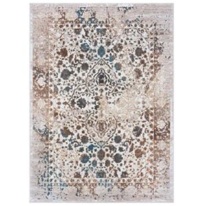 Persian-Rugs Luxe Weavers Rug 6495 – Distressed Floral Area Rug