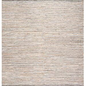 SAFAVIEH Vintage Leather Collection Area Rug - 6' x 9', Grey & Multi, Handmade Boho Fringe Leather, Ideal for High Traffic Areas in Living Room, Bedroom (VTL373A)