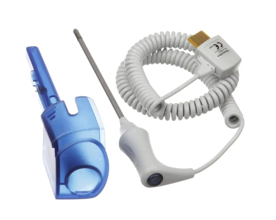 Welch Allyn 02893-000 Oral Temperature Probe and Well Assembly for SureTemp Plus 690/692 Electronic Thermometers, Blue, 4' Cord