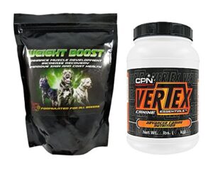 cpn vertex essentials formula & weight boost for dogs combo pack (vertex 4lb, weight boost 2lb)