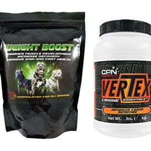 CPN Vertex Essentials Formula & Weight Boost for Dogs Combo Pack (Vertex 4lb, Weight Boost 2lb)