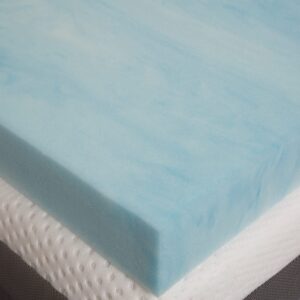 slumber solutions 4-inch gel memory foam mattress topper blue king