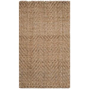 SAFAVIEH Natural Fiber Collection Accent Rug - 3' x 5', Natural, Handmade Jute, Ideal for High Traffic Areas in Entryway, Living Room, Bedroom (NF265A)