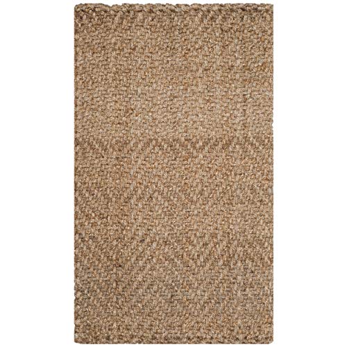 SAFAVIEH Natural Fiber Collection Accent Rug - 3' x 5', Natural, Handmade Jute, Ideal for High Traffic Areas in Entryway, Living Room, Bedroom (NF265A)