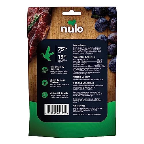 Nulo Premium Jerky Strips Dog Treats, Grain-Free High Protein Jerky Strips made with BC30 Probiotic to Support Digestive & Immune Health