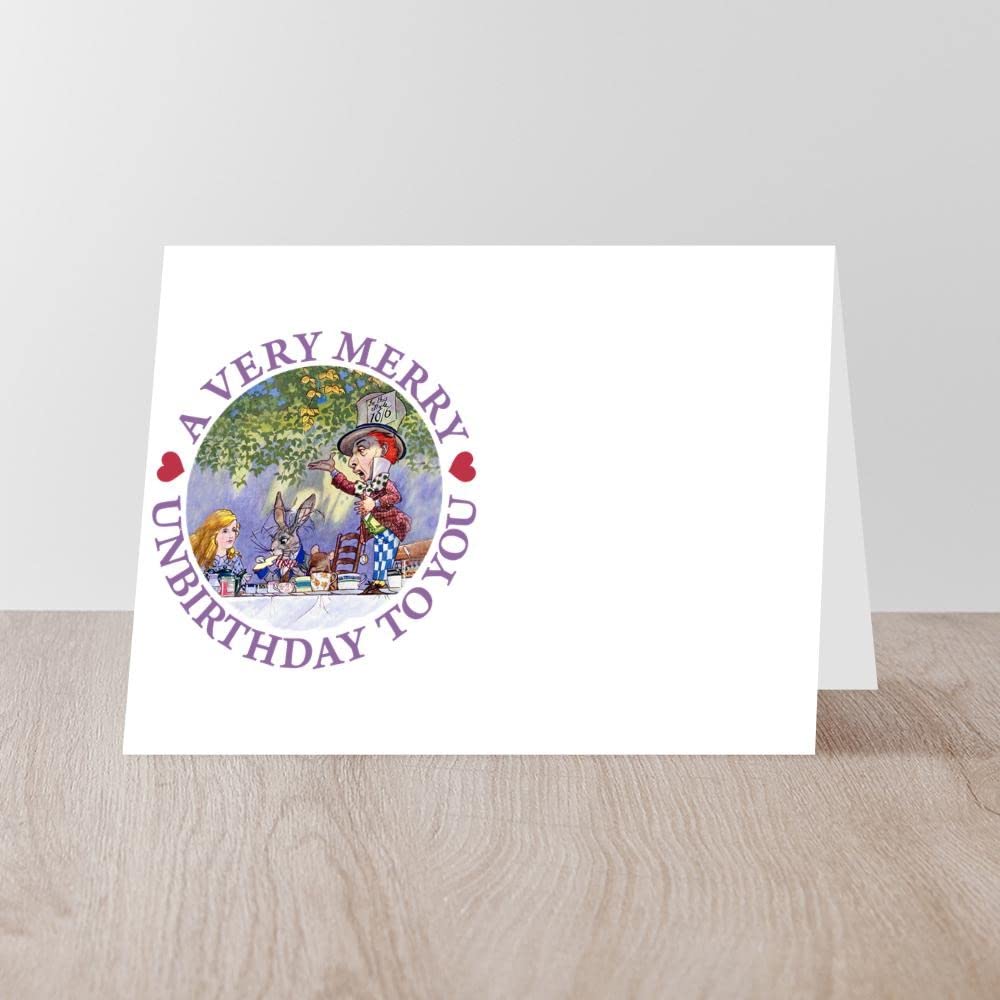 CafePress A VERY MERRY UNBIRTHDAY Folded Greeting Card Matte