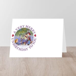 CafePress A VERY MERRY UNBIRTHDAY Folded Greeting Card Matte