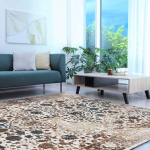 Persian-Rugs Luxe Weavers Rug 6495 – Distressed Floral Area Rug