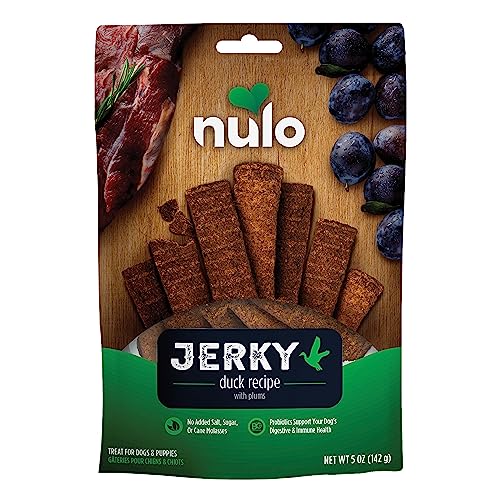 Nulo Premium Jerky Strips Dog Treats, Grain-Free High Protein Jerky Strips made with BC30 Probiotic to Support Digestive & Immune Health