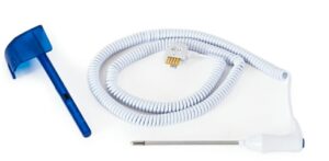 welch allyn 02893-000 oral temperature probe and well assembly for suretemp plus 690/692 electronic thermometers, blue, 4' cord