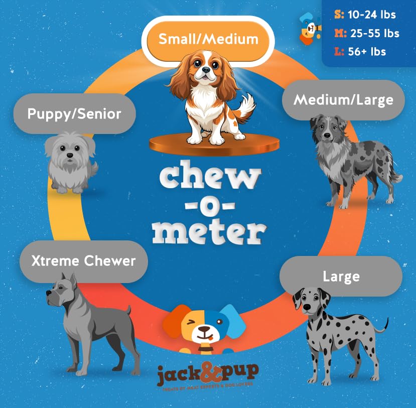 Jack&Pup Premium Dog Chews Bites, Healthy Dog Treats for Medium Dogs - All Natural Dog Treats Small Dogs, Single Ingredient Dog Treat for Puppies - Bully Sticks | Gullet Jerky (Bully Bites 2lb)