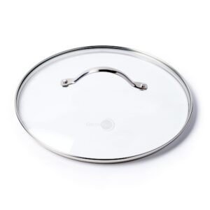 greenpan glass lid with stainless steel handle, 12", silver