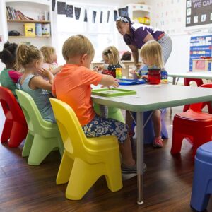 Simplay3 Play Around Chairs (2 Pack) - Hot Tamale Red and Lemon Yellow