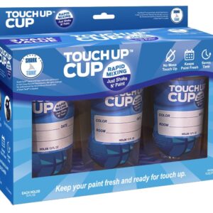 Touch Up Cup Empty Plastic Paint Storage Containers with Lids for Leftover Paint, Touch Ups, As Seen On Shark Tank Products, 13 oz, Pack of 3