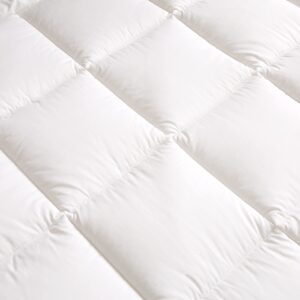 grandeur collection powernap cotton top celliant fiber blend mattress pad - white cal king