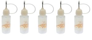 apex rc products 15ml / .5oz oil/fluid dropper plastic bottle w/needle tip - 5 pack #2102