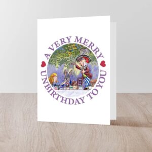 CafePress A VERY MERRY UNBIRTHDAY Folded Greeting Card Matte