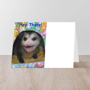 CafePress Possum/Opossum Birthday Card Folded Greeting Card Glossy