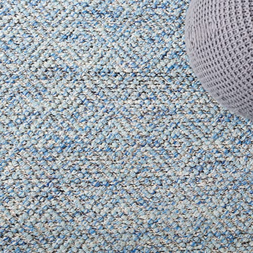 SAFAVIEH Natura Collection Area Rug - 9' x 12', Blue, Handmade Wool, Ideal for High Traffic Areas in Living Room, Bedroom (NAT503B)