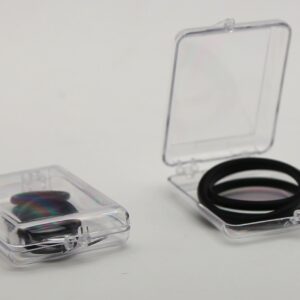 Clear Hinged Plastic Box 1 5/8" L x 2 1/8" W x 3/8" H - 50 Pieces Per Pack