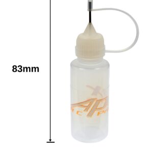 Apex RC Products 15ml / .5oz Oil/Fluid Dropper Plastic Bottle W/Needle Tip - 5 Pack #2102