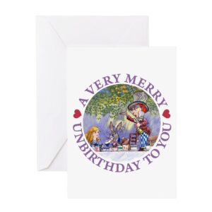 cafepress a very merry unbirthday folded greeting card matte