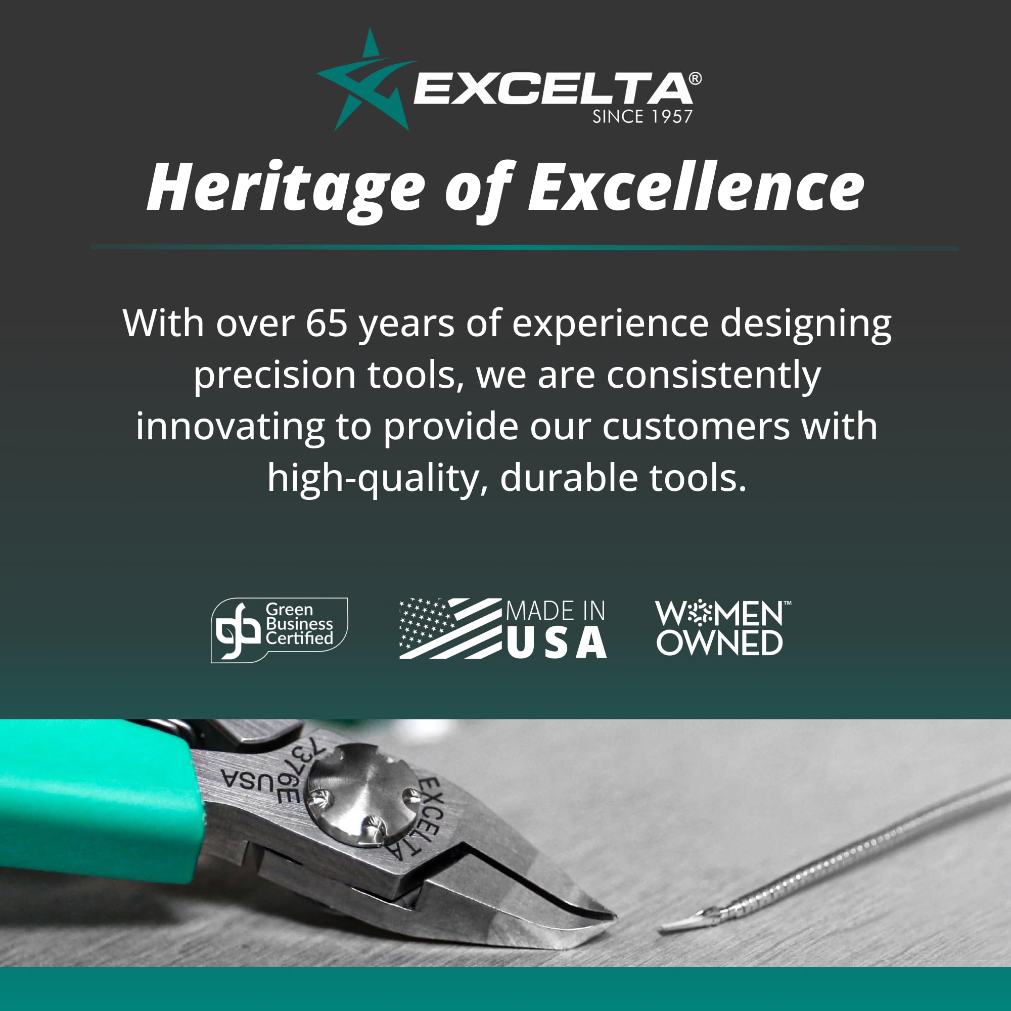 Excelta Straight Tweezers with Replaceable Tips, Anti-Magnetic Stainless Steel, Heat Resistant up to 480°F, Elite