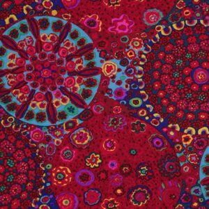 kaffe fassett"millefiore" gp92 by the 1/2 yard (red)