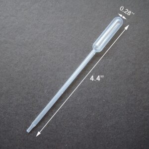 YXQ 500Pcs 0.5ml Clear Plastic Fine Tip Dosing Disposable Dropper Transfer Liquids Pipetting Pipette