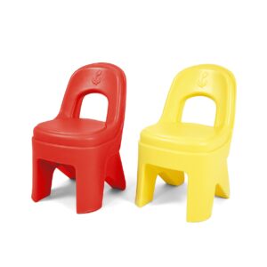 Simplay3 Play Around Chairs (2 Pack) - Hot Tamale Red and Lemon Yellow