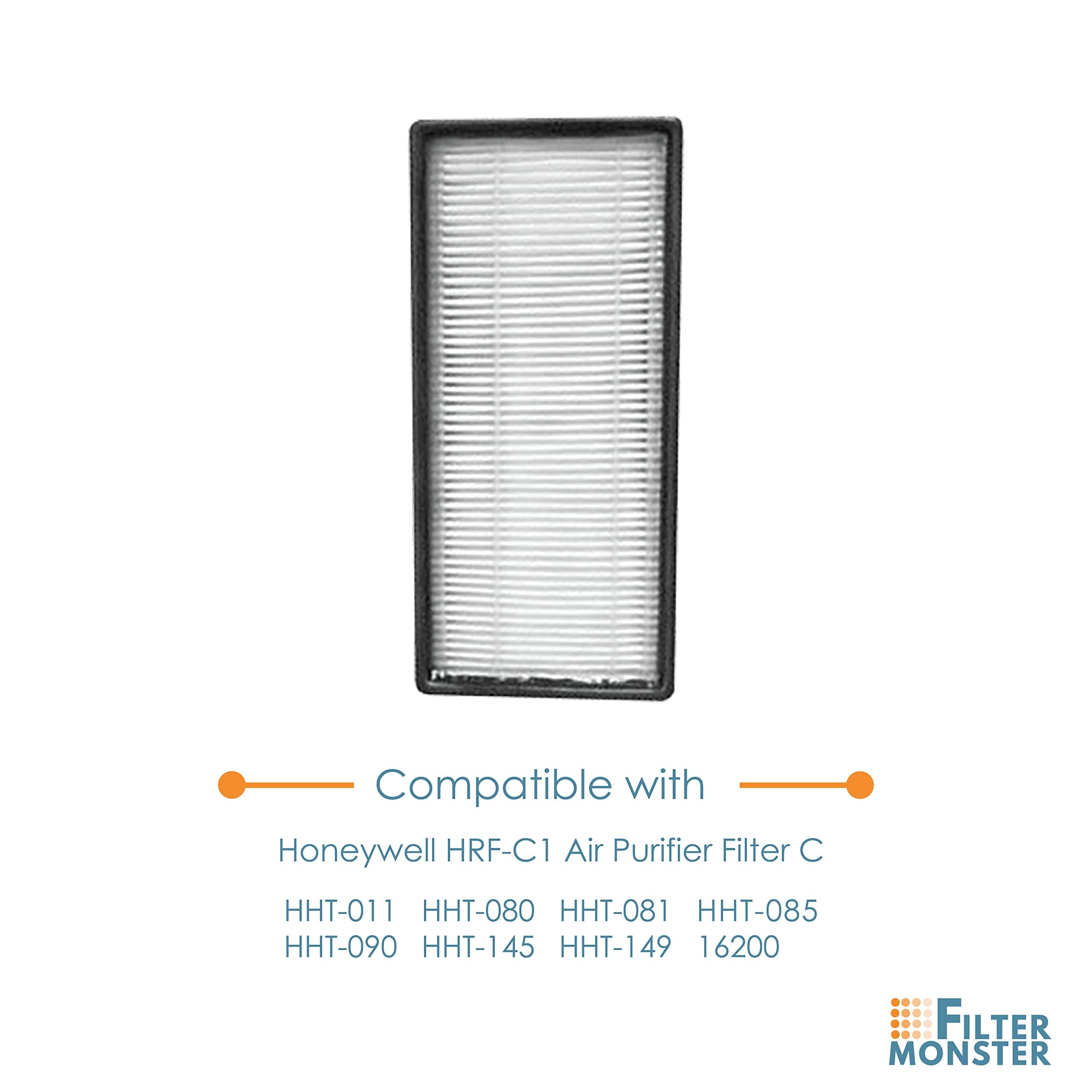 Filter-Monster – Replacement HEPA Filters, 2 Pack – Compatible with Honeywell HRF-C1 and HRF-C2 Air Purifier Filters for Models 16200, HHT-011, HHT-080, HHT-081, HHT-085, HHT-090, HHT-145, HHT-149