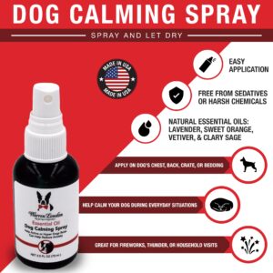 Warren London Premium Essential Oil All Natural Dog Calming Spray, Relaxes and Provides Anti-Anxiety Relief for Hyper Active Dogs | Made in USA