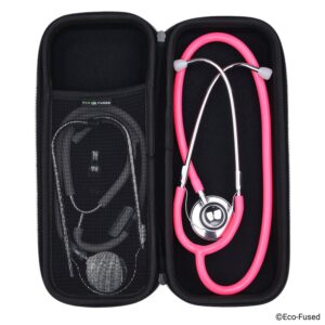 Eco-Fused Stethoscope Case Compatible with 3M Littmann, MDF, ADC, Omron, etc. - Large Mesh Pocket for Accessories - Strong Nylon Material - Protects your Stethoscope