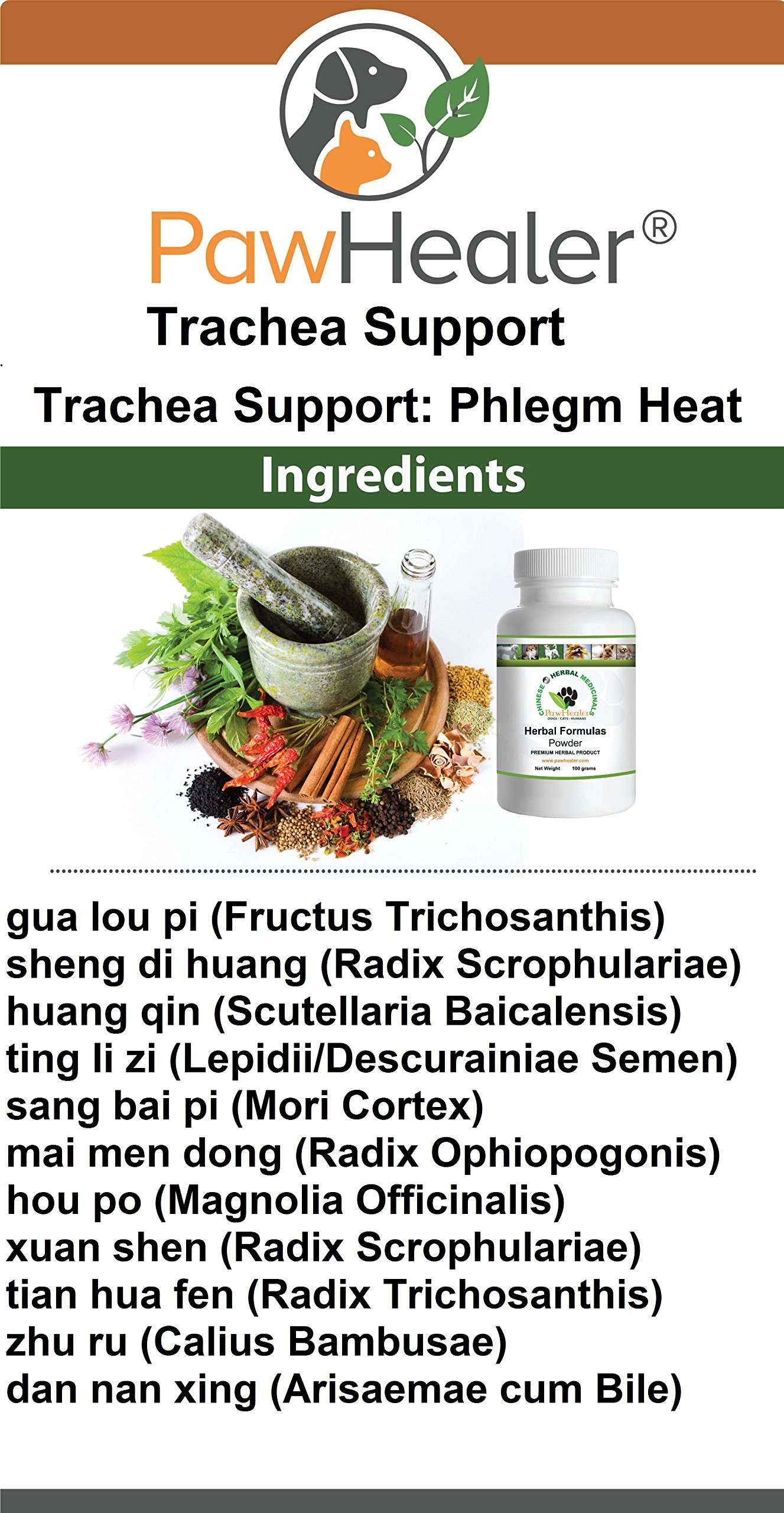 Trachea Soother Syrup Bundle with Trachea Support: Phlegm Heat - Natural Herbal Remedy for Symptoms of Collapsed Trachea for Dogs - Combo of (1 Bottle) 5 fl oz Syrup & (1 Bottle) 100 Grams Powder…