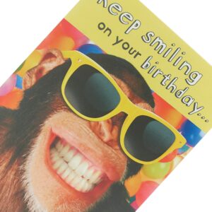 Birthday Card for Men - Funny Birthday Card for Him - Monkey Birthday Card