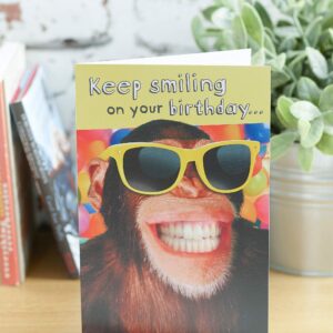 Birthday Card for Men - Funny Birthday Card for Him - Monkey Birthday Card