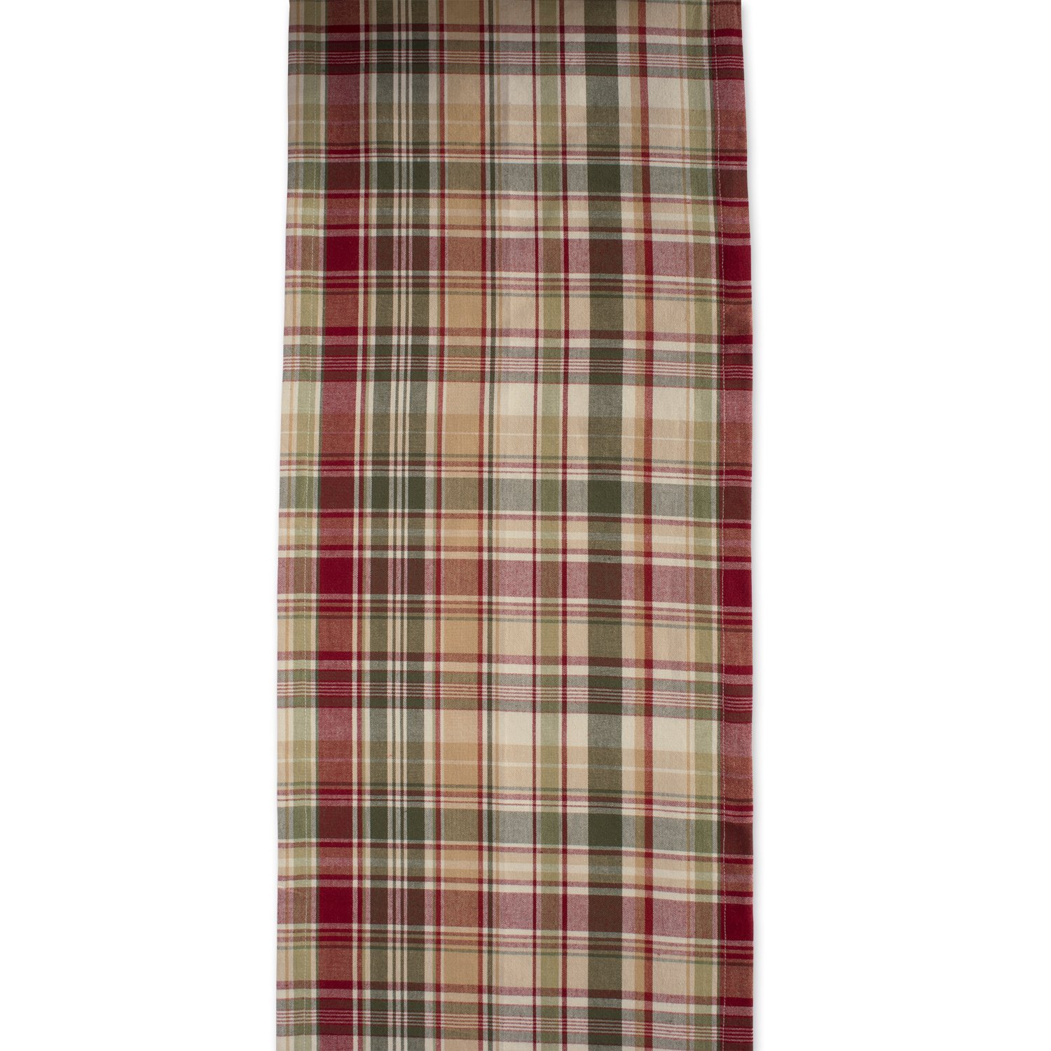 DII Give Thanks Plaid Fall Table Decor, Autumn & Thanksgiving Tabletop Linens, 14x72 Table Runner