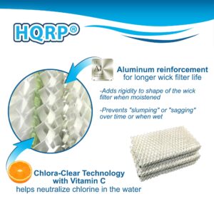 HQRP 4-pack Humidifier Wick Filter compatible with Sears Kenmore 14909, 14912, 32-14912, 42-14912, Emerson Essick Air AIRCARE HDC-2R & HDC-411, BestAir E2R Replacement